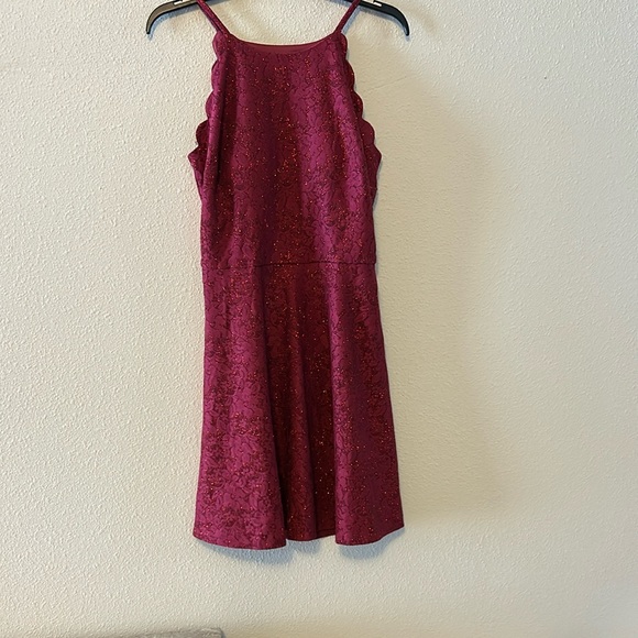 BCX | Dresses | Bcx Deep Burgundy Sleeveless Halter Midi Dress | Poshmark